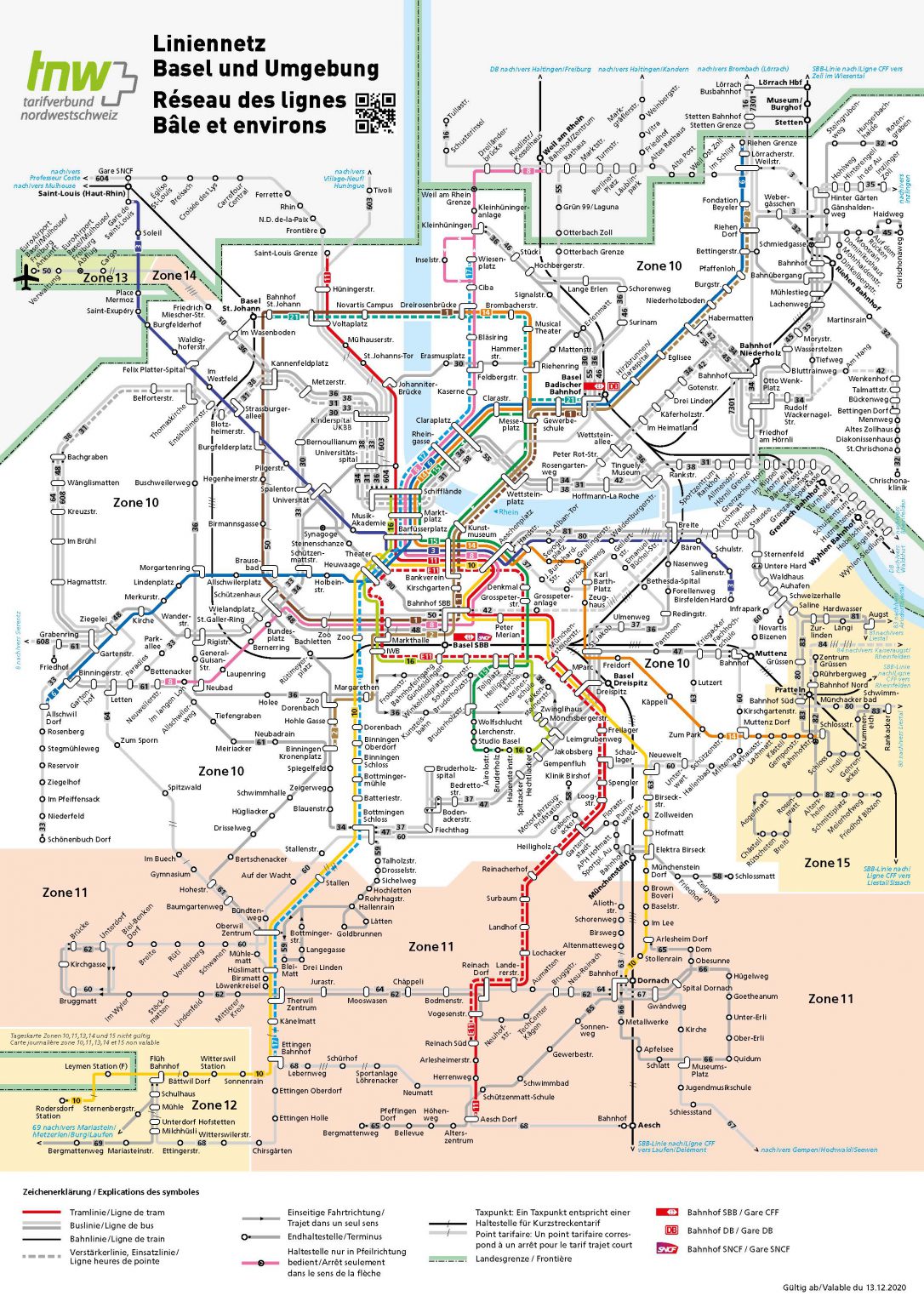 Liniennetz – Basler Verkehrs-Betriebe